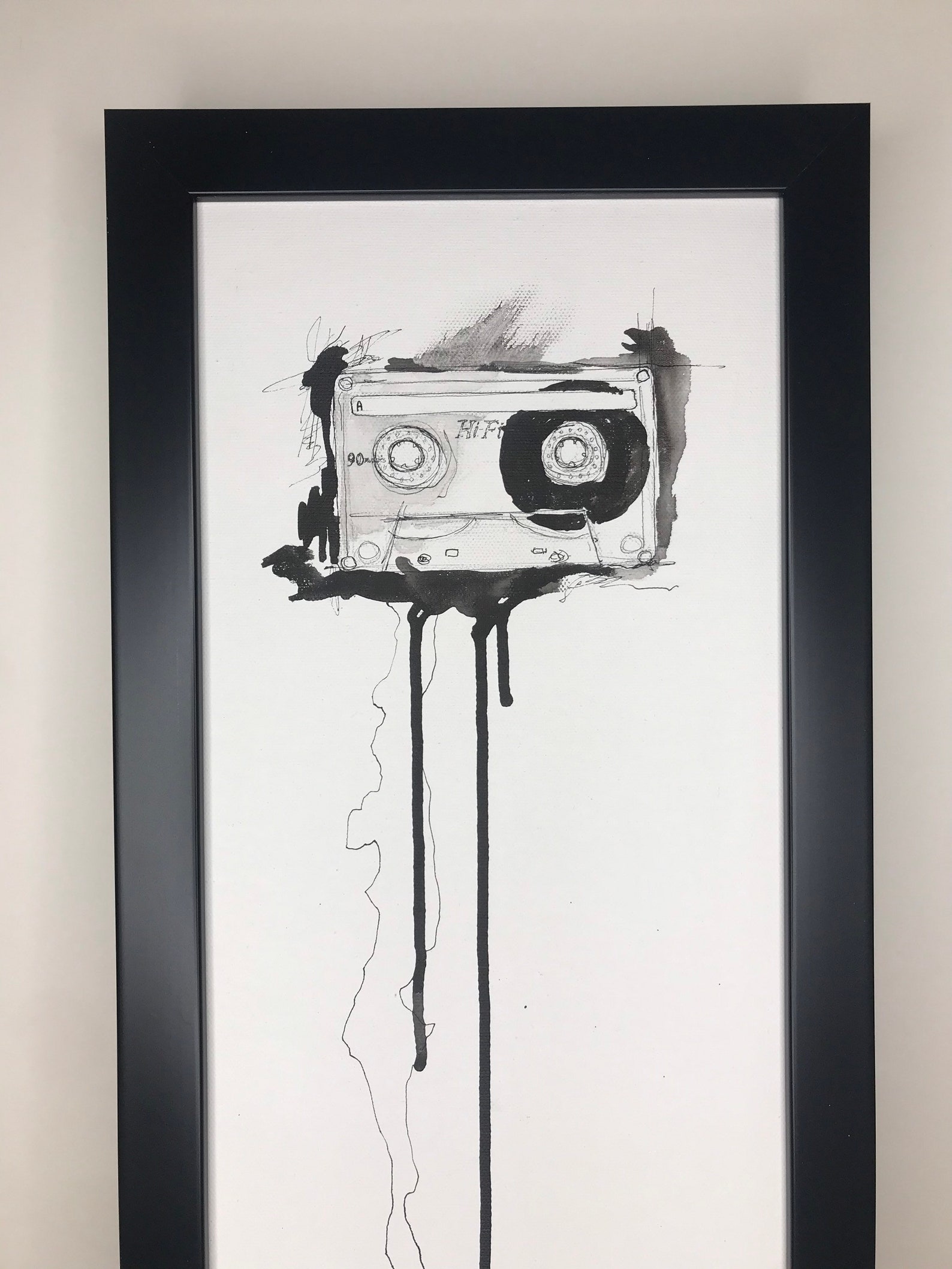 Unraveled Cassette Art, Cassette Tape Art, 1990s Music Art, 1990's ...