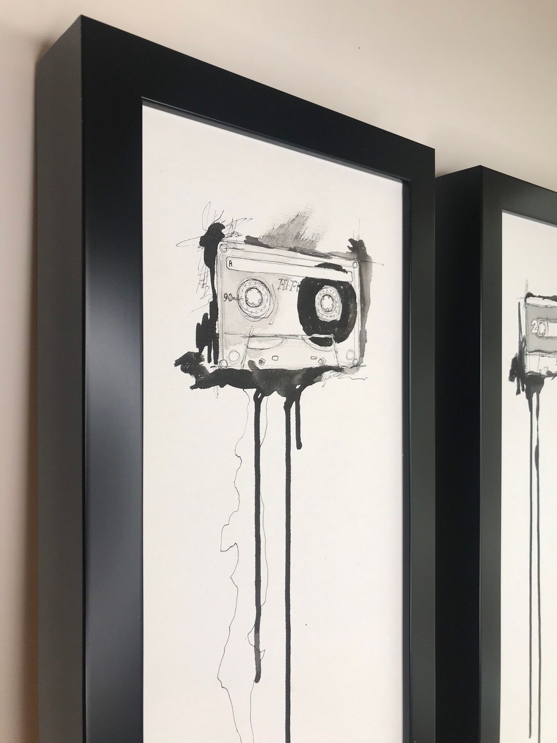Unraveled Cassette Art Cassette Tape Art 1990s Music Art - Etsy