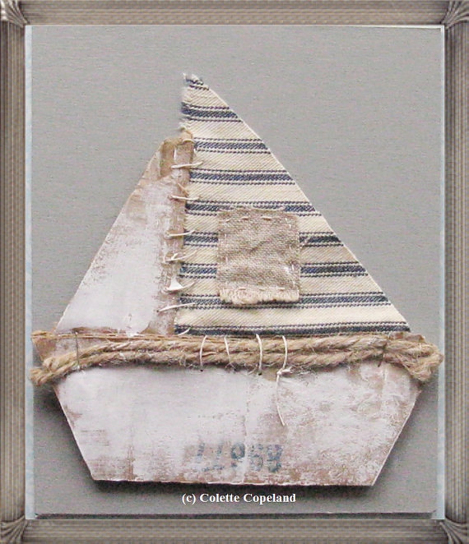Sailboat, Cardboard Art, 3D, One of a Kind, Folk Art, Boat, Nautical - Etsy