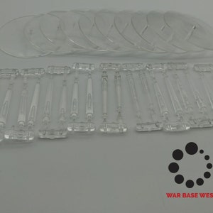 Lot of 10 60mm Large Round Flying Bases + Stems Used for Warhammer 40K ...