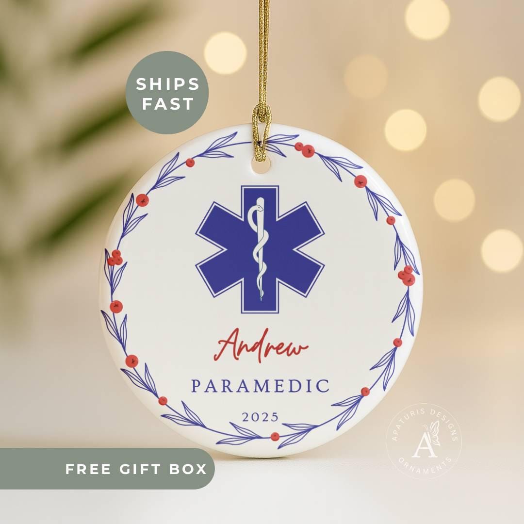 Personalized First Responder Ornament, Custom Paramedic Ornament, EMT ...
