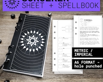 WIZARD Character Sheet and Spell Book for Dnd 5e | Form Fillable Pdfs ...