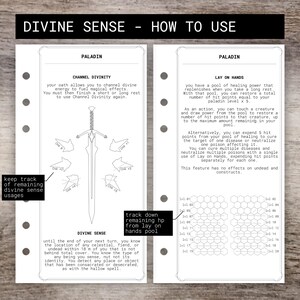 PALADIN Character Sheet and Spell Book for Dnd 5e | Form Fillable Pdfs ...