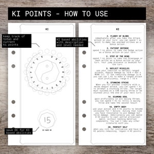 MONK Character Sheet, Journal and Spells for Dnd 5e | Form Fillable ...