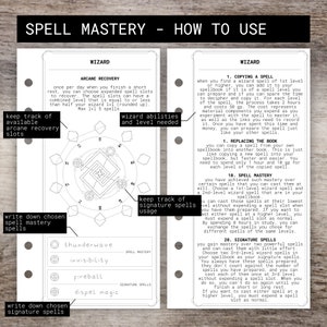 WIZARD Character Sheet and Spell Book for Dnd 5e | Form Fillable Pdfs ...
