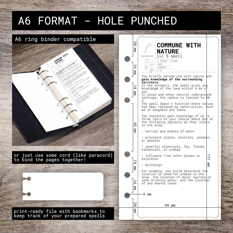 RANGER Character Sheet and Spell Book for Dnd 5e | Form Fillable Pdfs ...