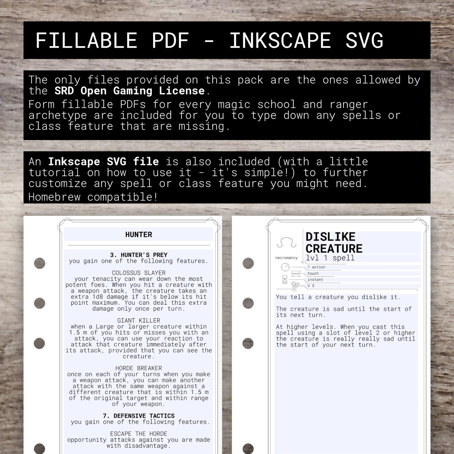 RANGER Character Sheet and Spell Book for Dnd 5e | Form Fillable Pdfs ...