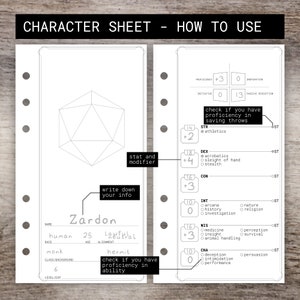 MONK Character Sheet, Journal and Spells for Dnd 5e | Form Fillable ...