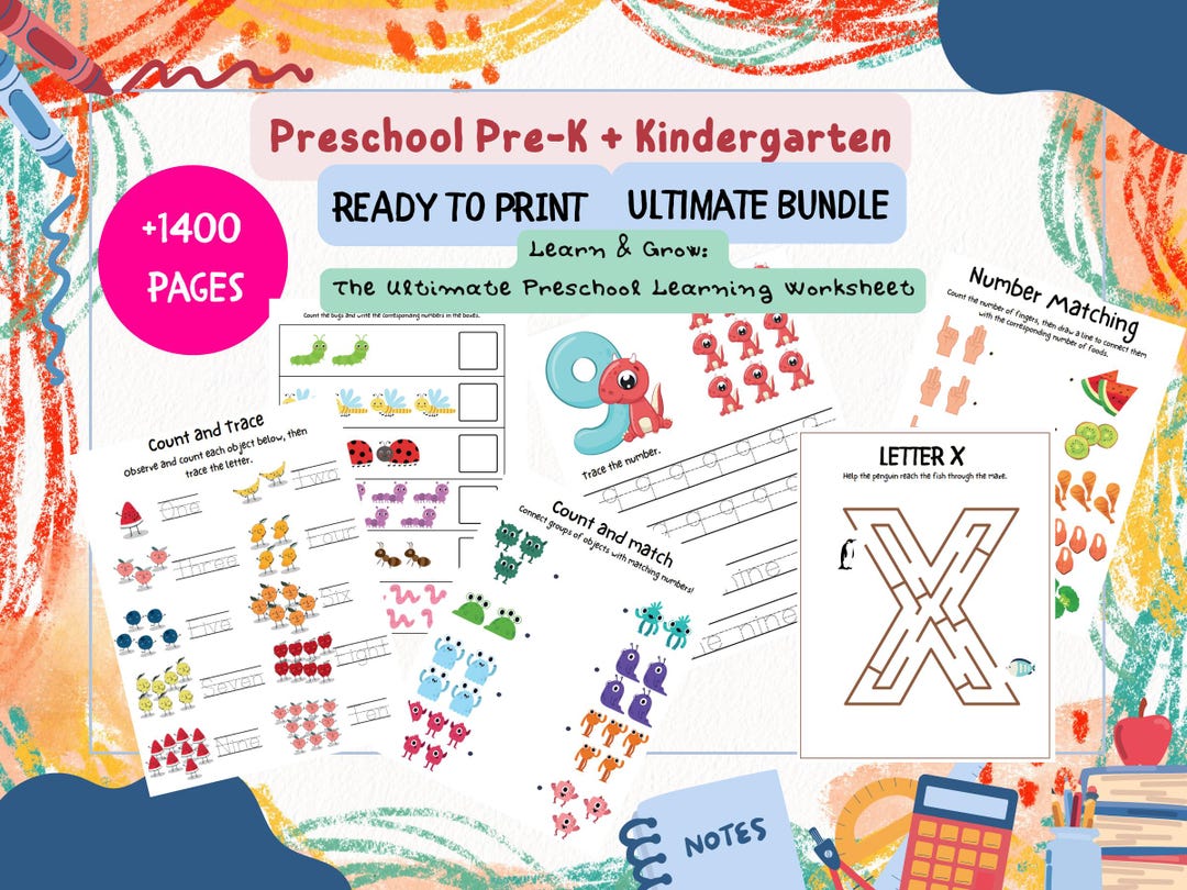 Master Your Abcs & 123s: the Ultimate Preschool Learning Bundle 1400 ...