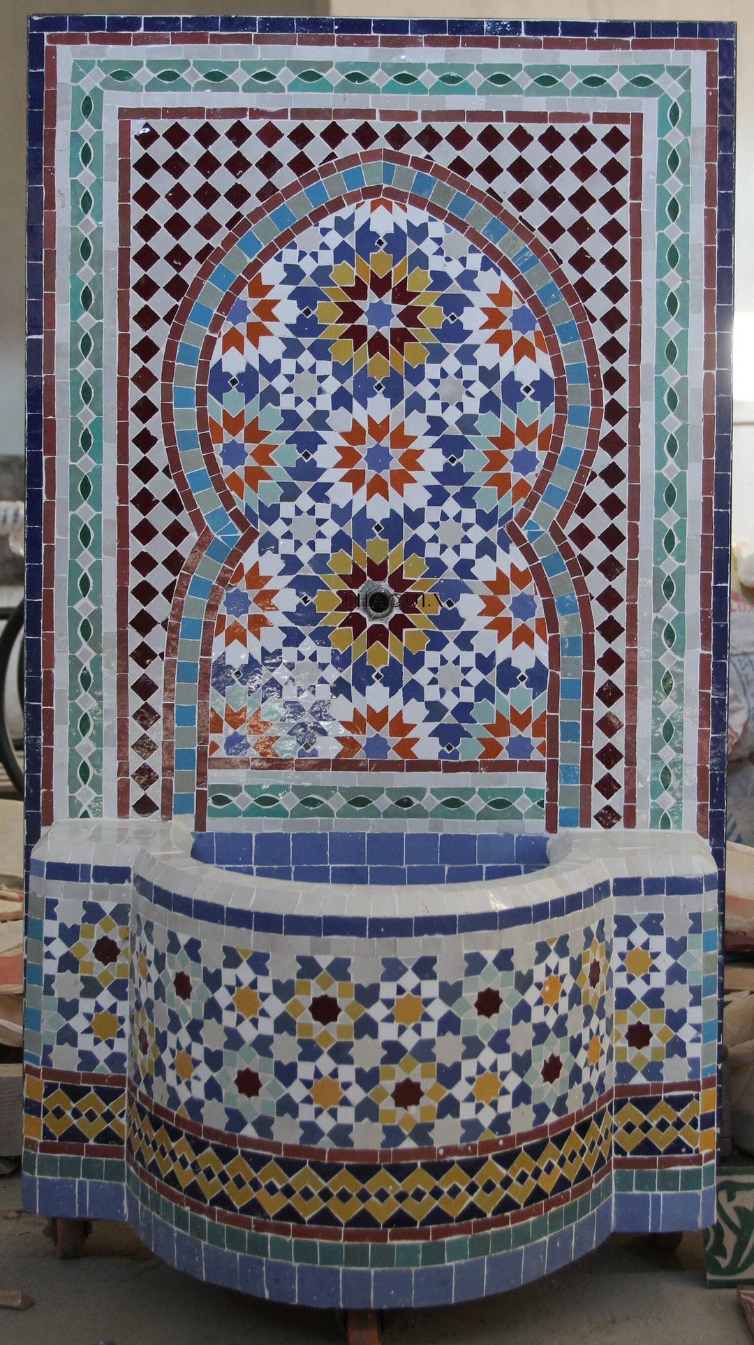 Fes Mosaic Fountain: for Indoor and Garden Décor craftsmanship at Its ...