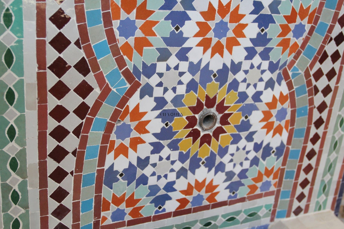 Fes Mosaic Fountain: for Indoor and Garden Décor craftsmanship at Its ...