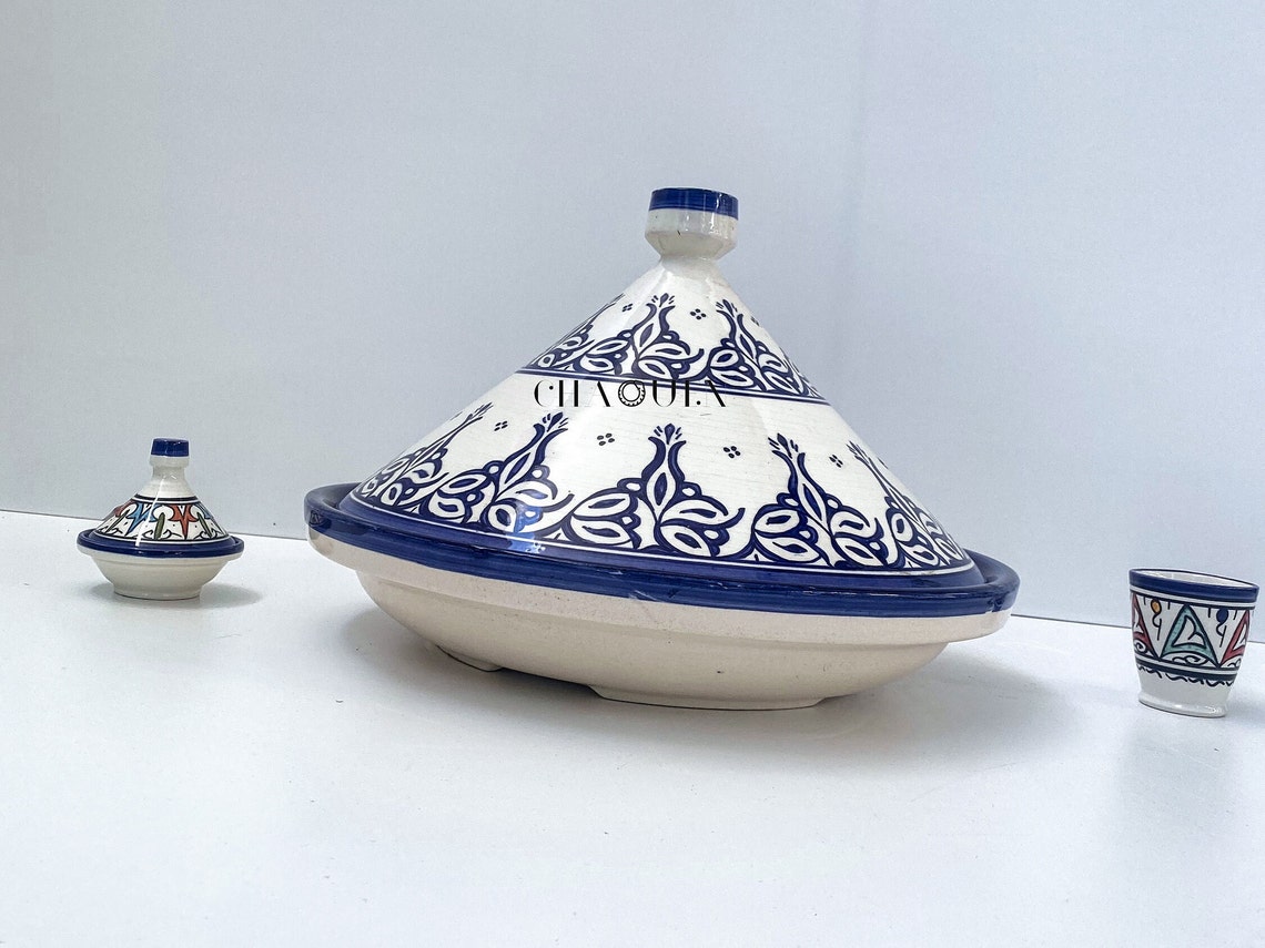 Moroccan Tangier Tagine Traditional Ceramic 100% Handcrafted-painted ...