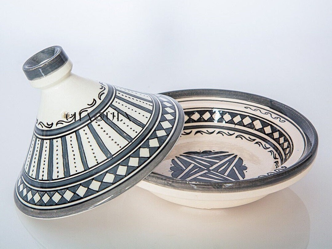 Berber-tattoo-tagine Traditional Ceramic 100% Handcrafted-painted ...