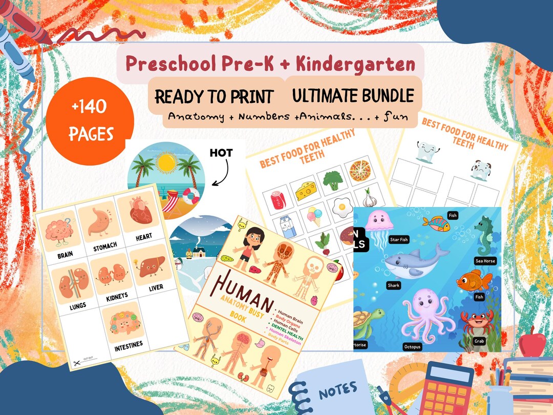 Ultimate Toddler Learning Bundle Preschool Busy Books Anatomy, Animals ...