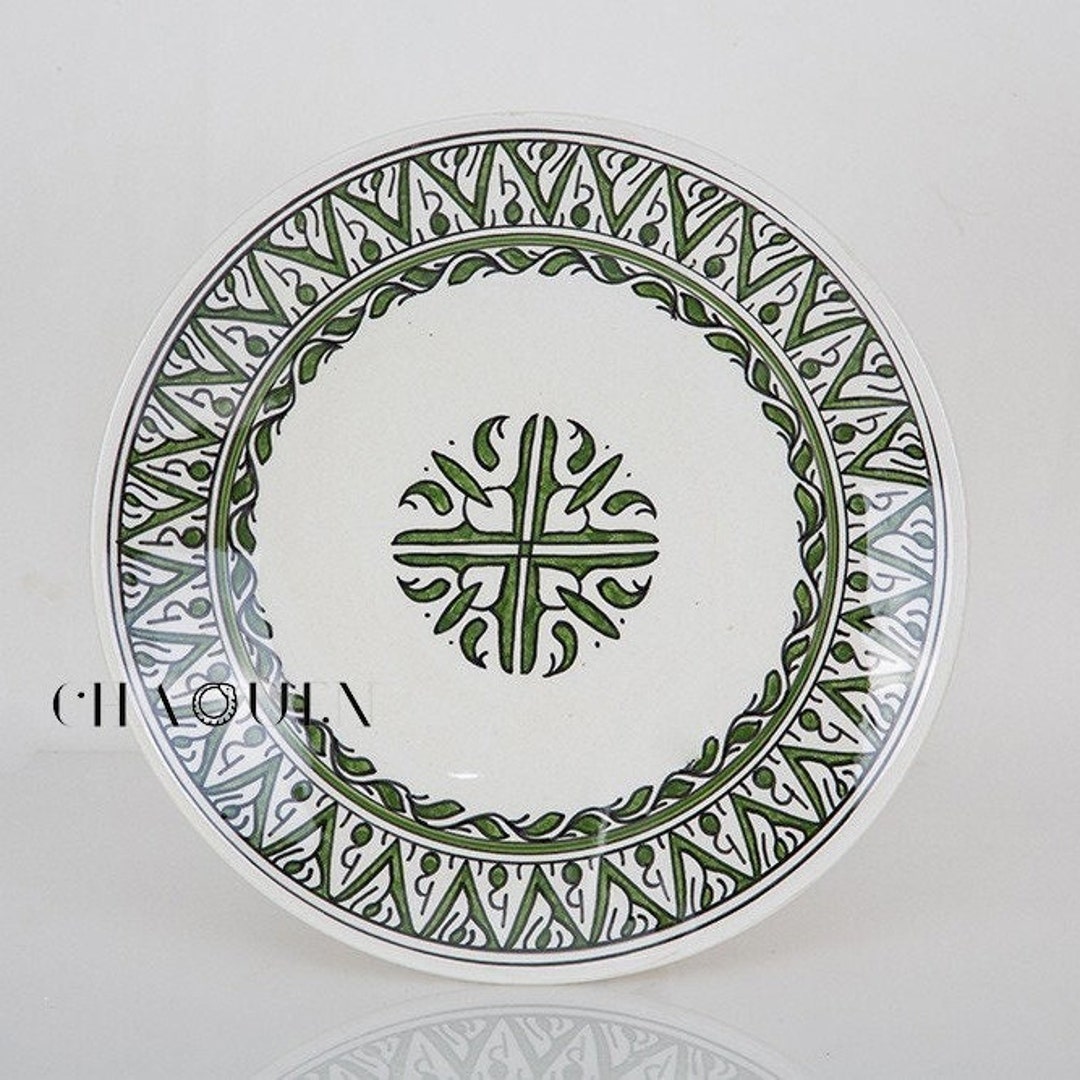 Berber-coriander-artisanal Style Plate Timeless Cultural Vibrant ...