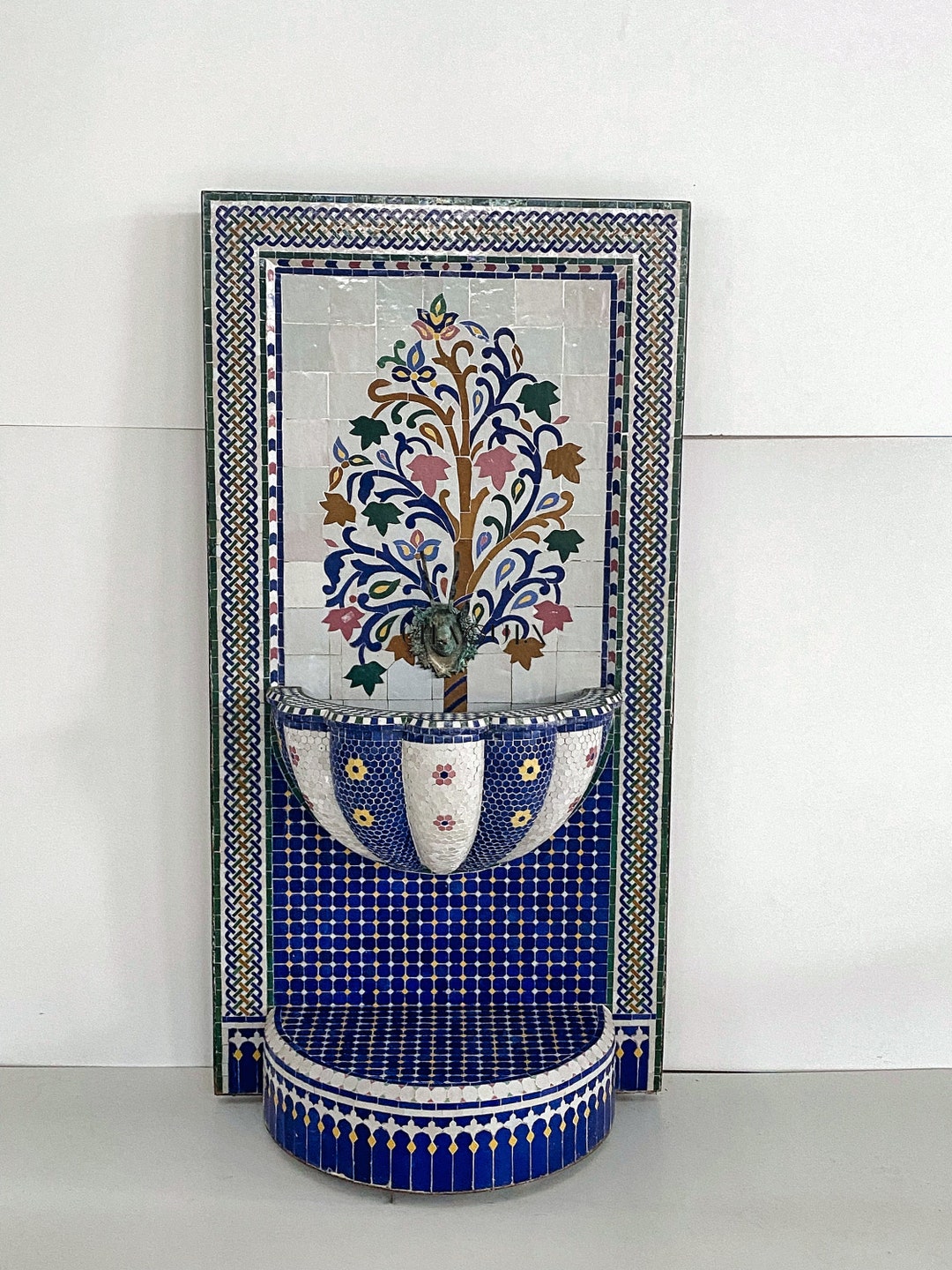Fes Tree Mosaic Fountain: for Indoor and Garden Décor -craftsmanship at ...