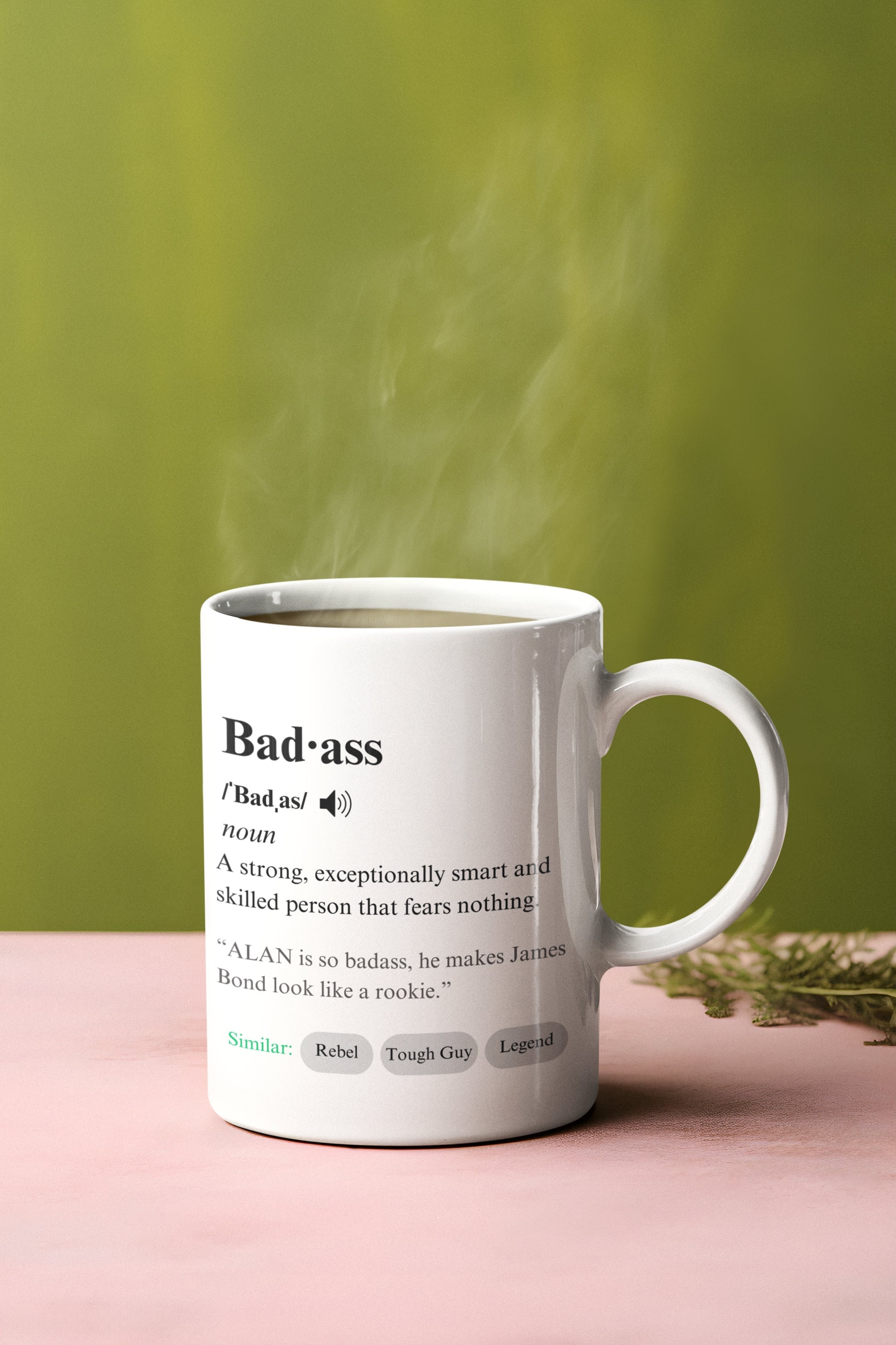 Personalized Badass Coffee Mug, Custom Coffee Cup, Definition Mug, Boss ...