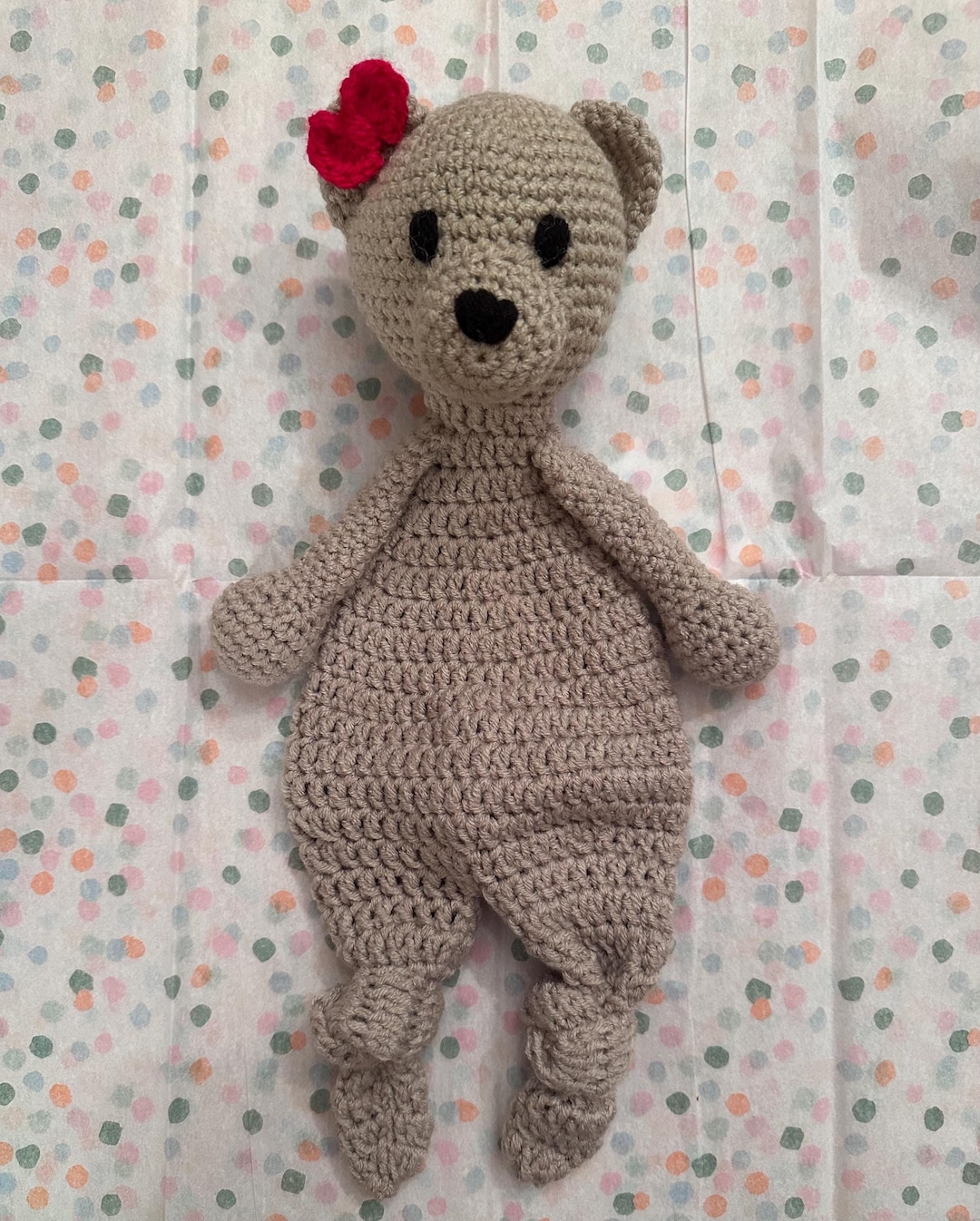 Crochet Snuggler Teddy Bear Pattern, Teddy Bear Lovey Pattern, Bear ...