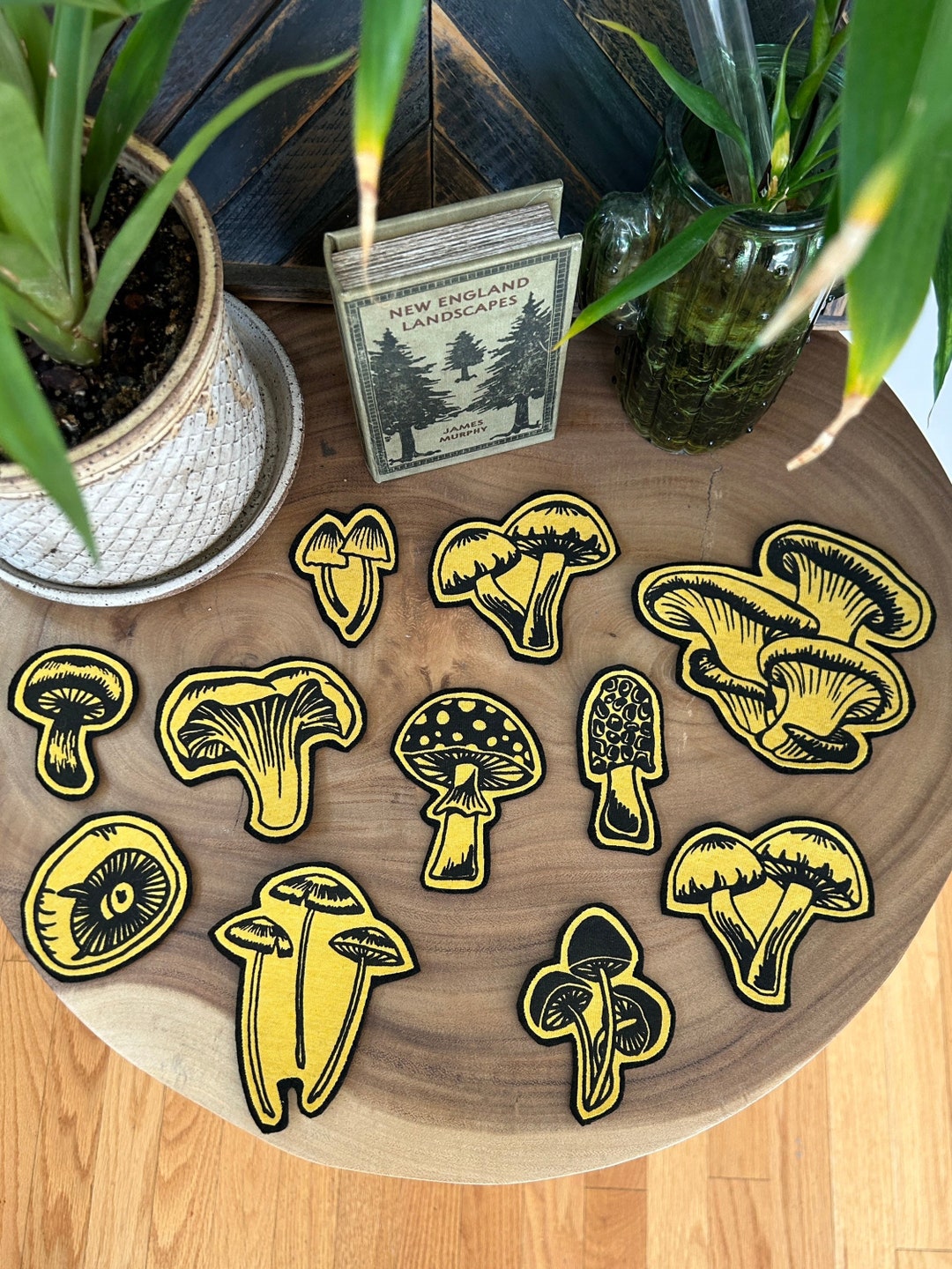 Sew on Mushroom Patches Hand Screen Printed - Etsy