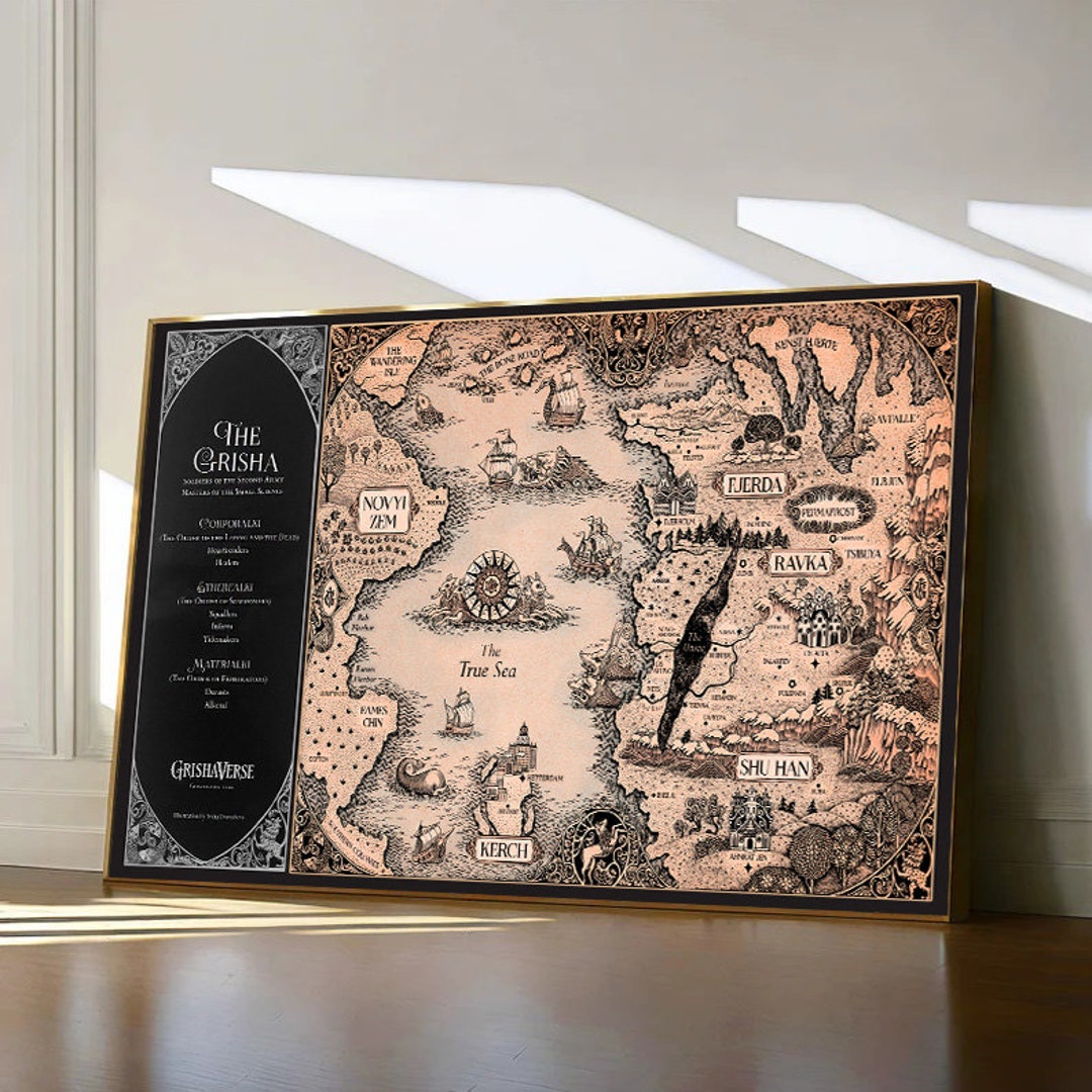 PNG the Grisha Trilogy Map, Ravka Map, Grishaverse Map, World of the ...