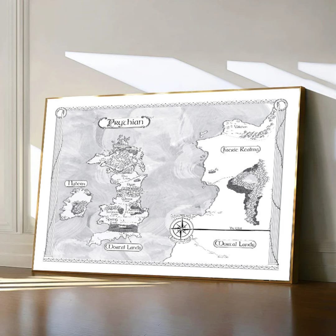 PNG Map of Erilea, Map of the World of Throne of Glass, Sarah J. Maas ...