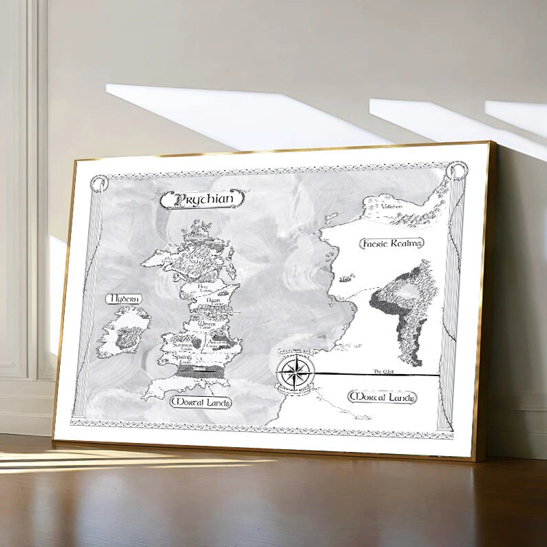 PNG Map of Erilea, Map of the World of Throne of Glass, Sarah J. Maas ...