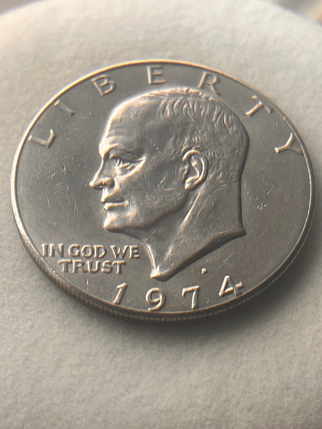 1974 Eisenhower One Dollar D Mint Mark US Coin Old Vintage United ...