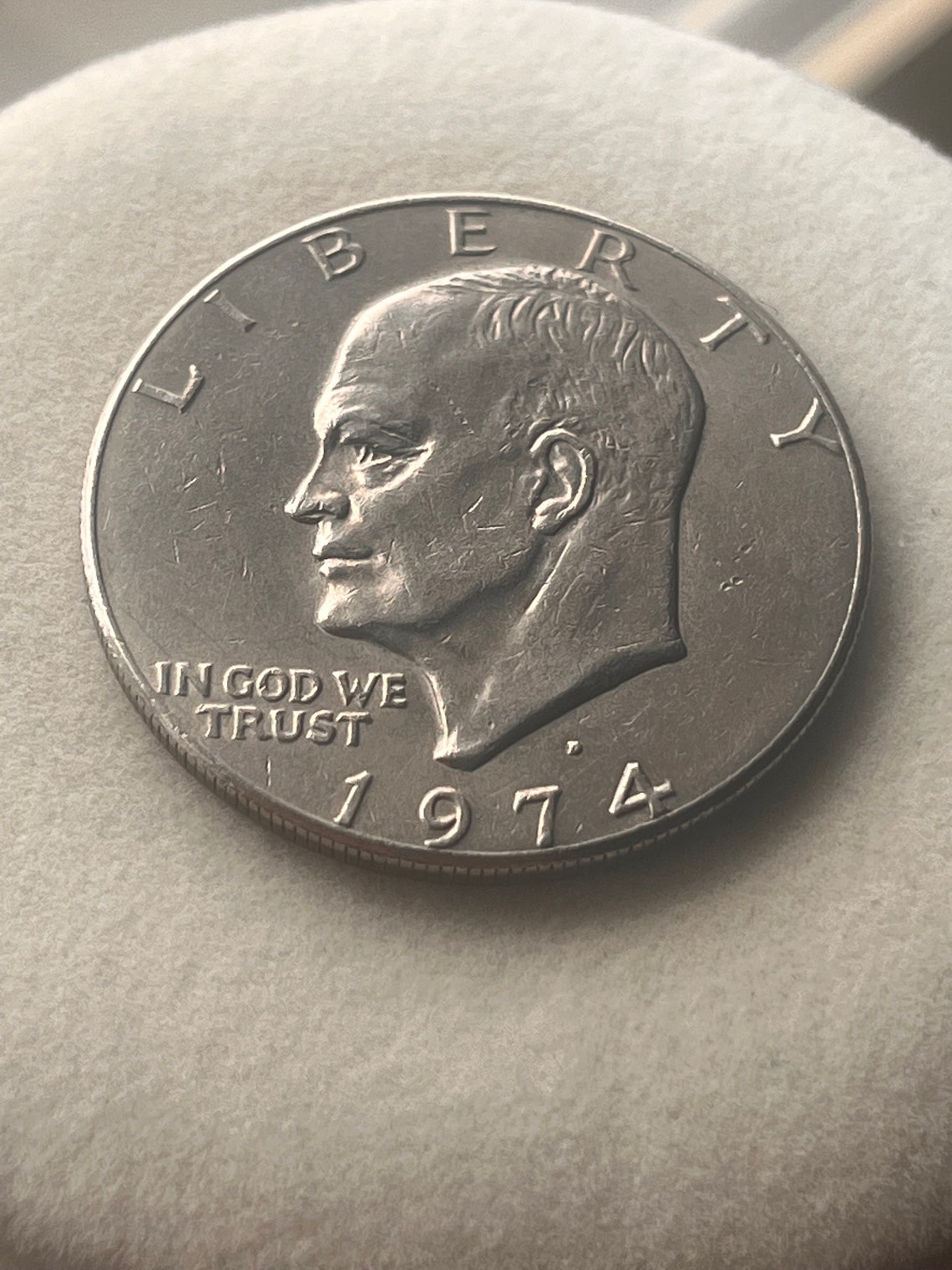 1974 Eisenhower One Dollar D Mint Mark US Coin Old Vintage United ...