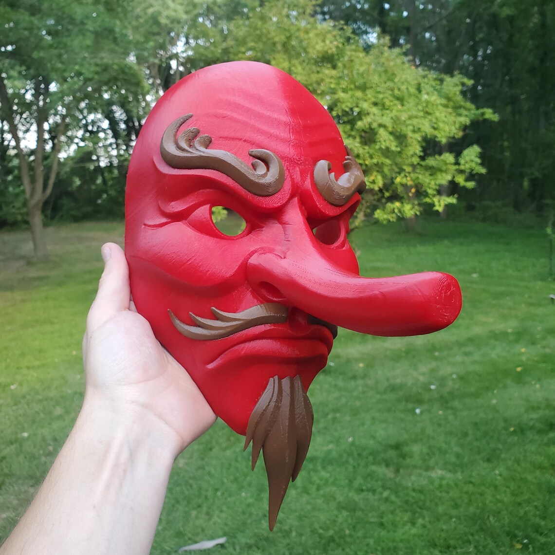 3D Printed Traditional Tengu Mask - Etsy