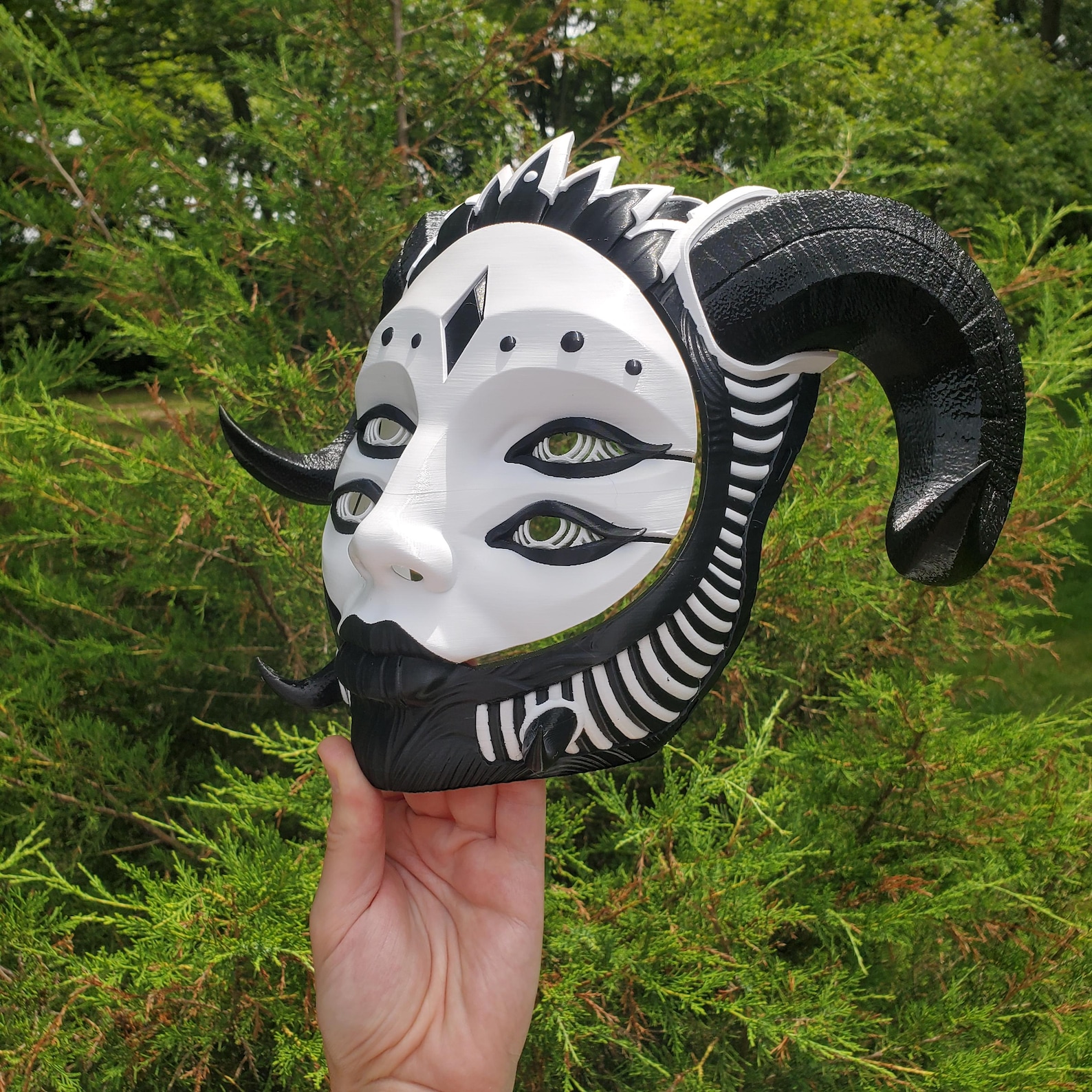 3D Printed Multi Color Hellequin Mask - Etsy