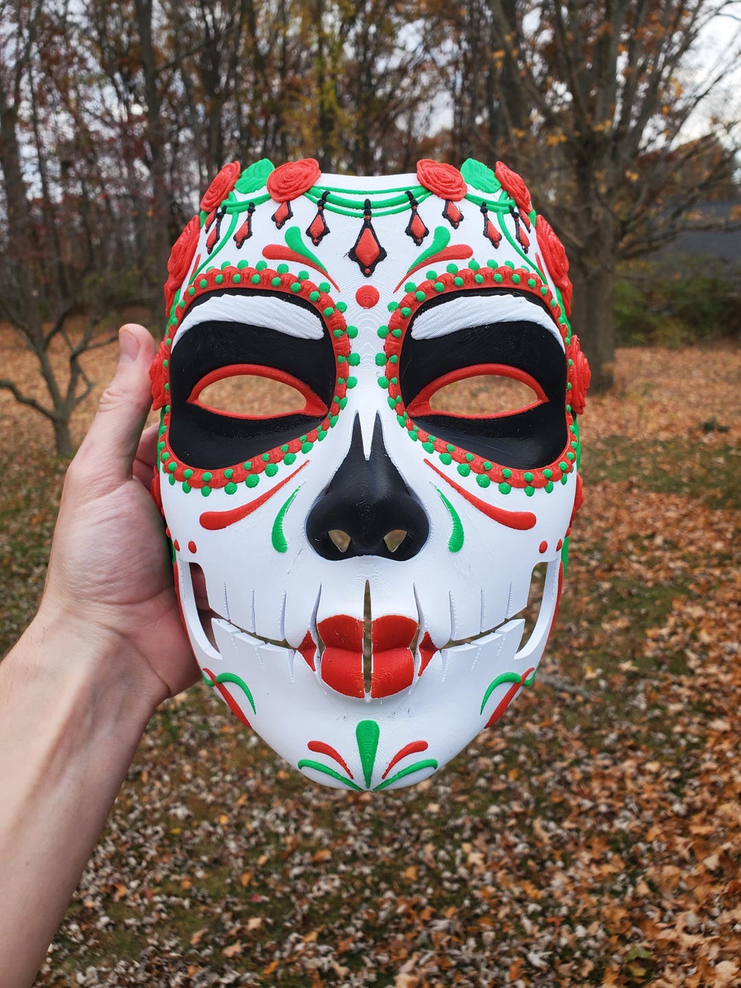 3D Printed Santa Catrina Mask - Etsy