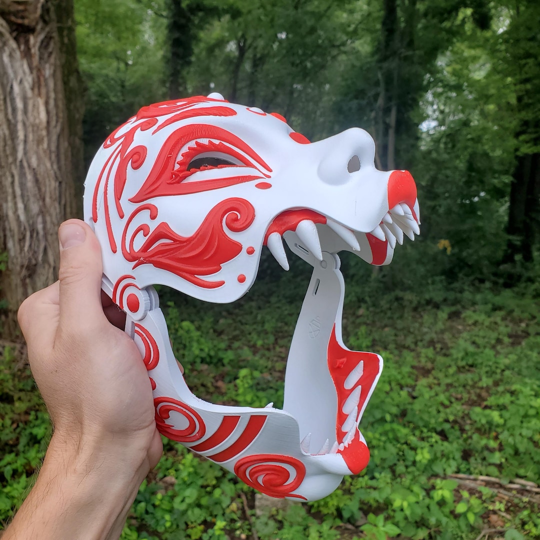 3D Printed Nightmare Geisha Mask - 4 Options - Etsy