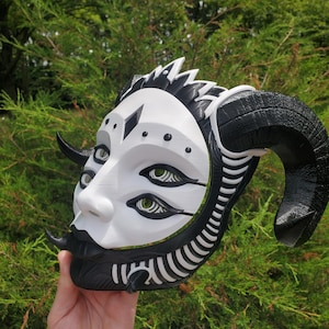 3D Printed Multi Color Hellequin Mask - Etsy