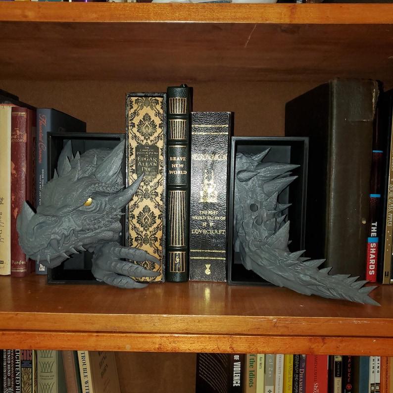 3D Printed Emerging Dragon Bookend - Etsy