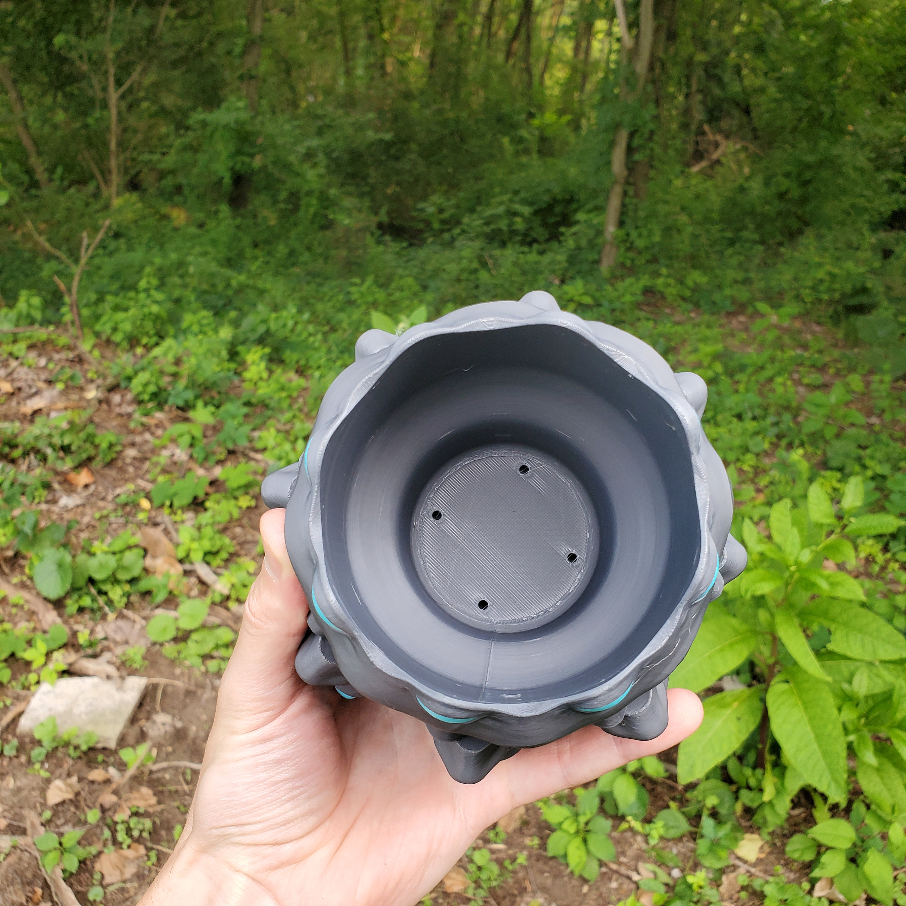 3D Printed 2 Color Multi Face Psychedelic Planter With Drip Tray - Etsy