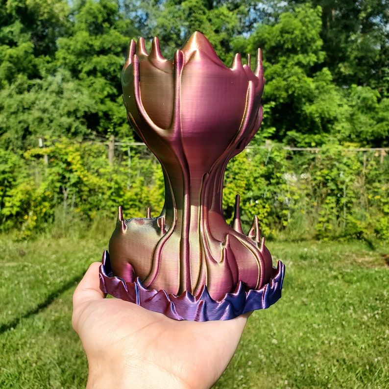 3D Printed Psychedelic Planter With Drip Tray - Etsy