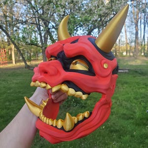 3D Printed Articulating Oni Mask - Etsy