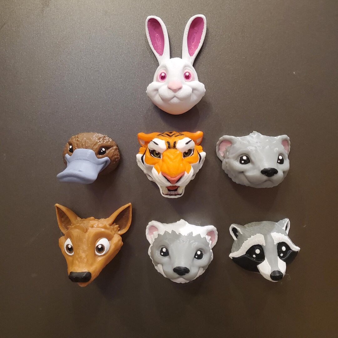 3D Printed Animal Magnets - Mammals - Etsy