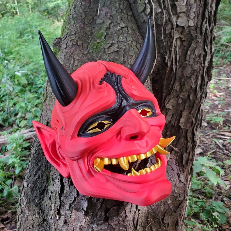 3D Printed Multi Color Oni Mask - Etsy