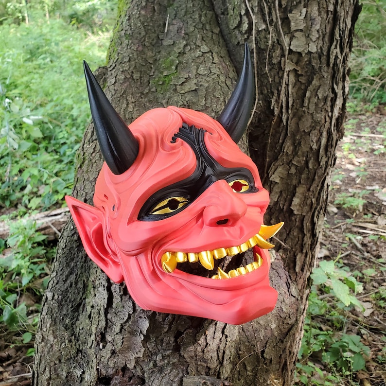 3D Printed Multi Color Oni Mask - Etsy