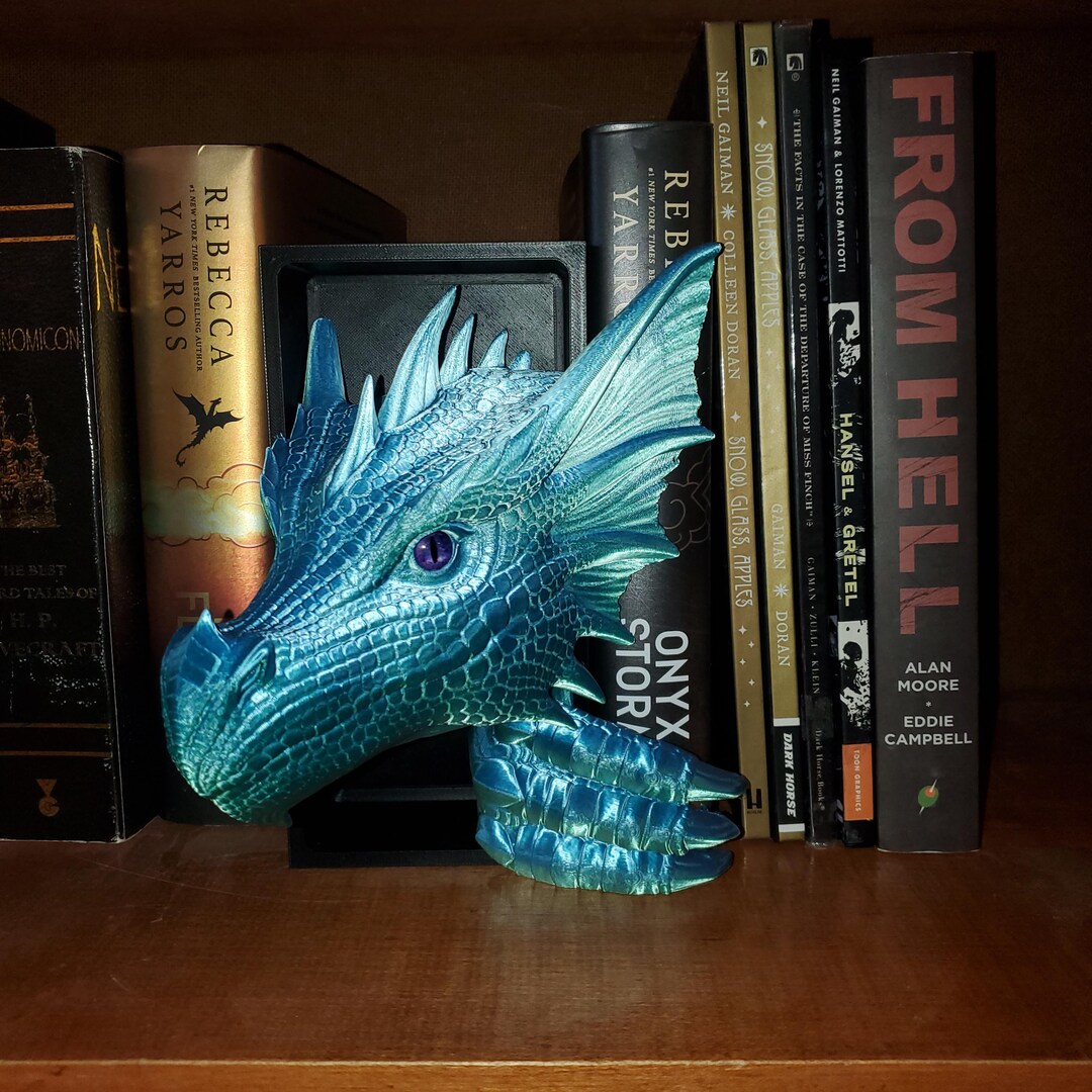 3D Printed Dragon Book Nook - Sea Dragon - Etsy