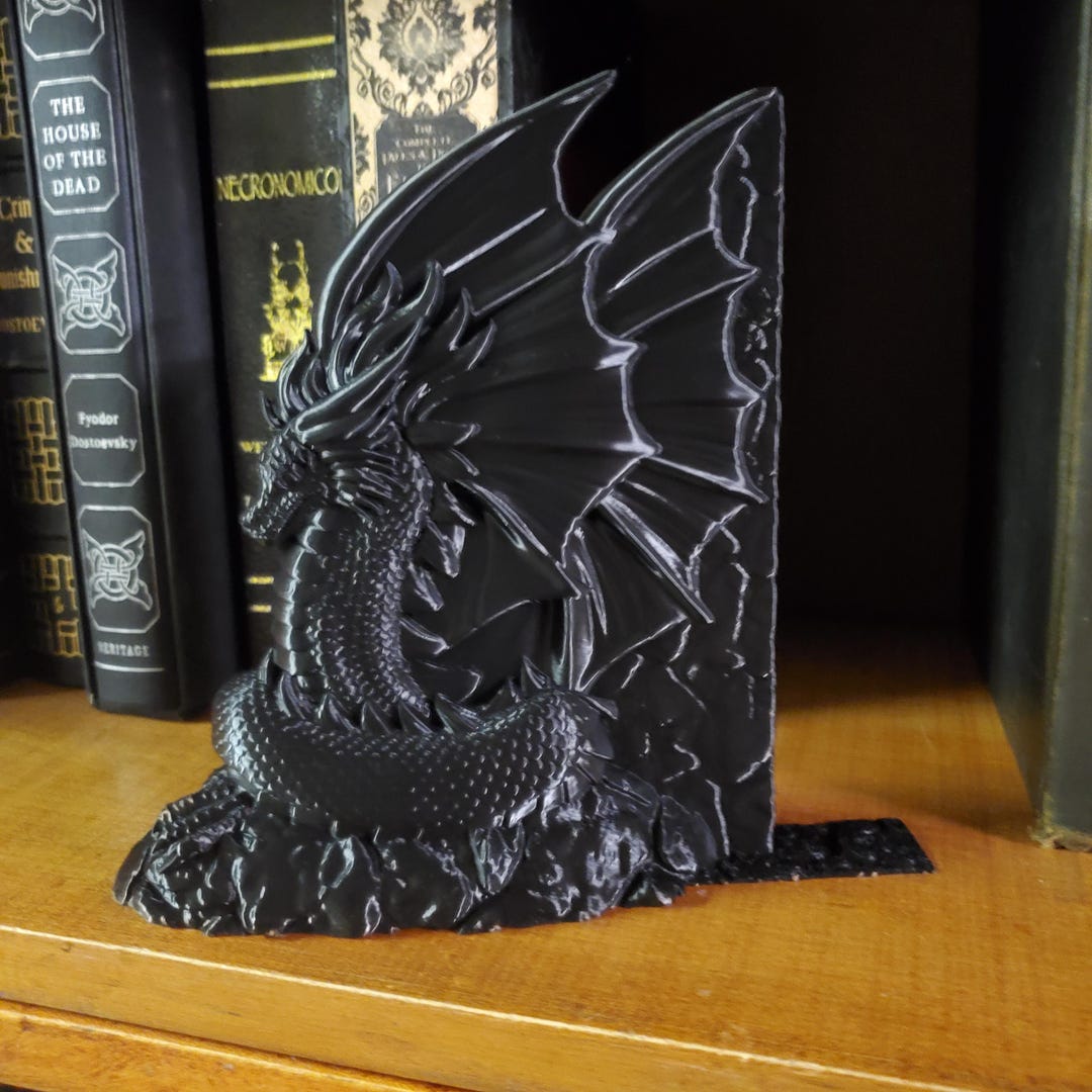 3D Printed Dragon Book End - Etsy