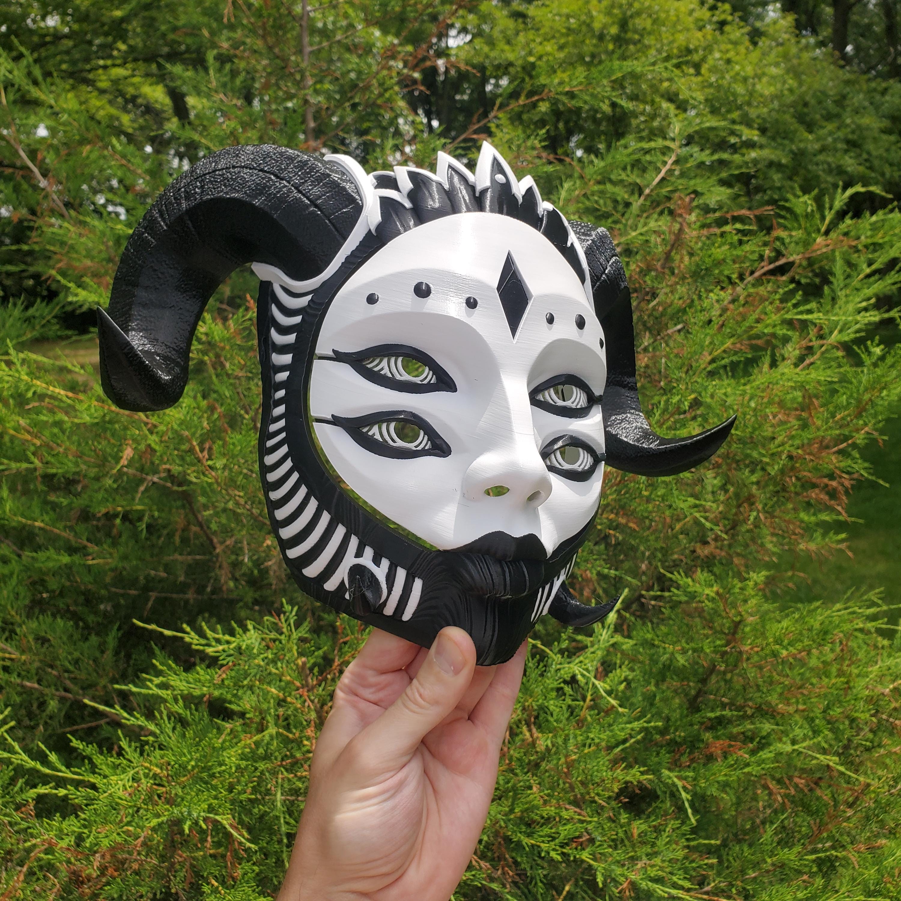 3D Printed Multi Color Hellequin Mask - Etsy