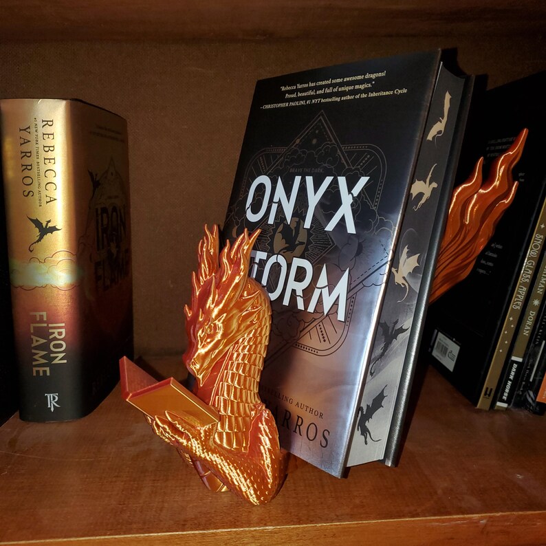 3D Printed Flaming Dragon Book Display for Books OR Kindle! - Etsy Canada
