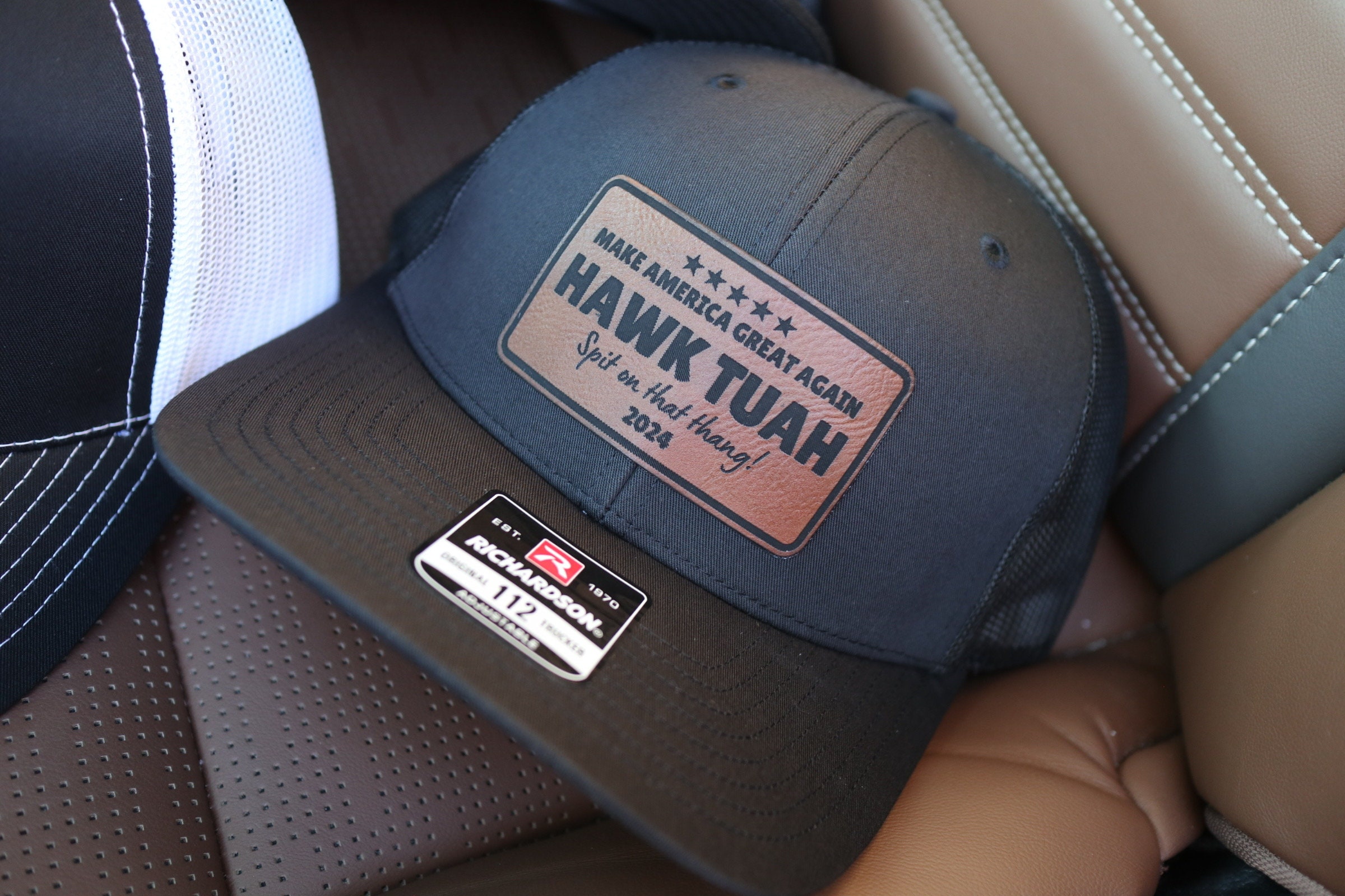 VIRAL Hawk Tuah Trucker Hat - Funny Hat Cap Mesh Back Snapback Flat ...