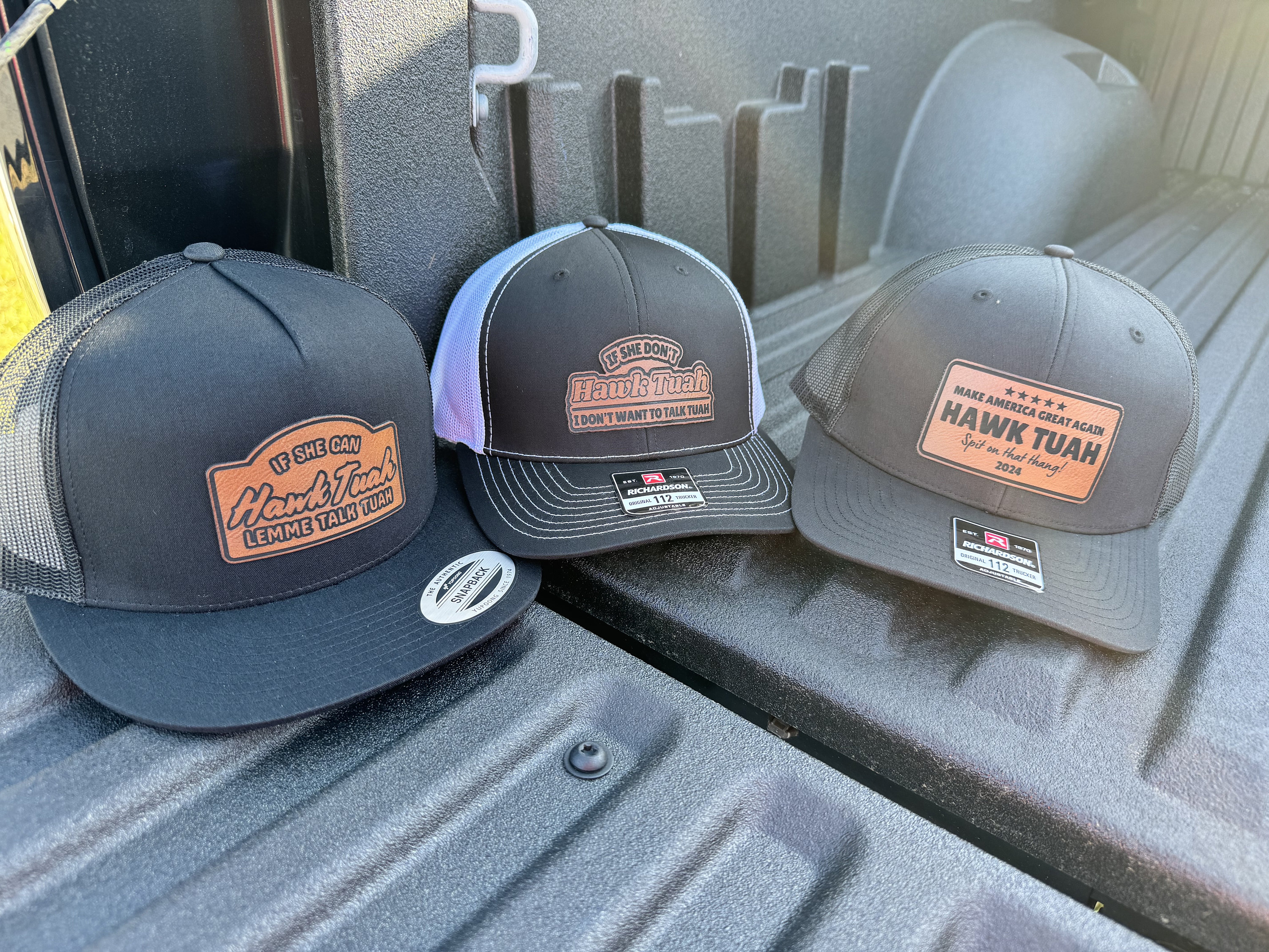 VIRAL Hawk Tuah Trucker Hat - Funny Hat Cap Mesh Back Snapback Flat ...