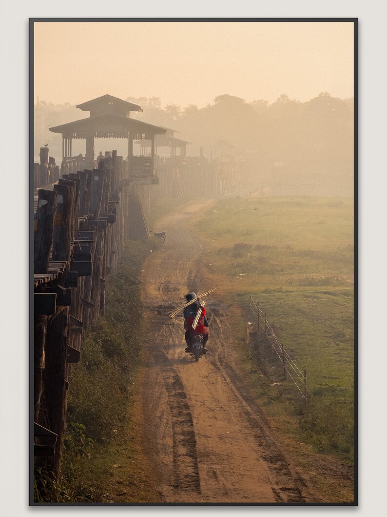 Bike on the Ubein Photography Print Asian Wall Art Southeast Asian ...