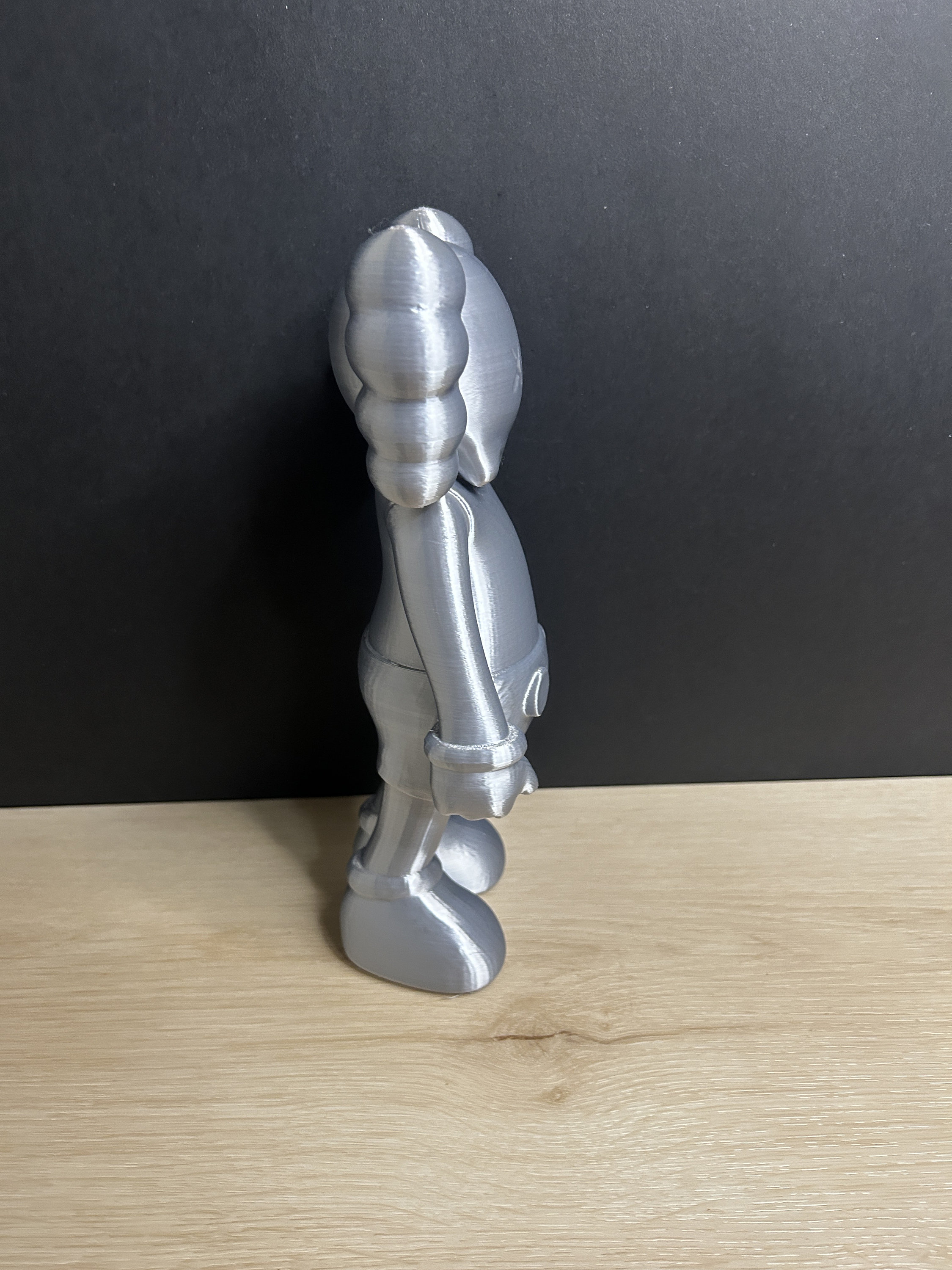 3D Printed KAWS Doll Chrome Finish, Modern Art Collectible, Designer ...