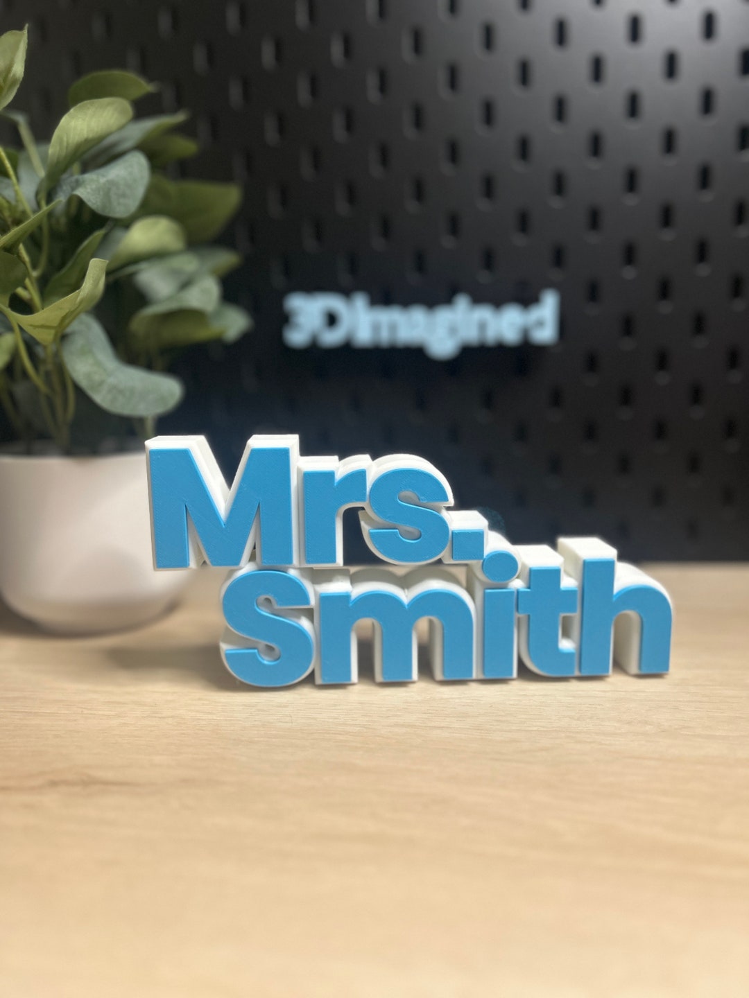 3d Printed Teacher Name Tag, Teacher Desk Display, Gift for Teacher ...