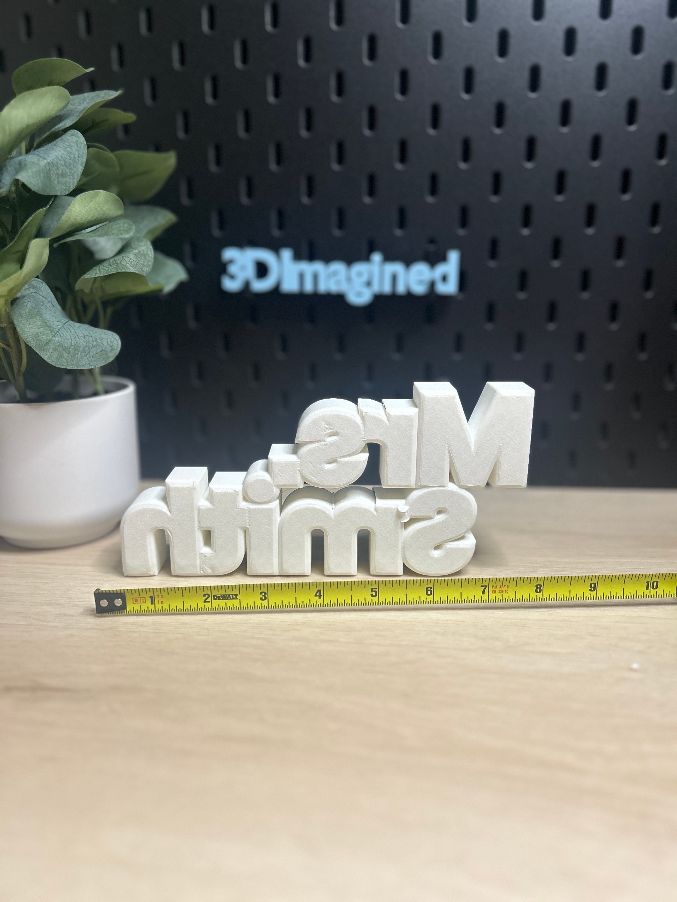 3d Printed Teacher Name Tag, Teacher Desk Display, Gift for Teacher ...